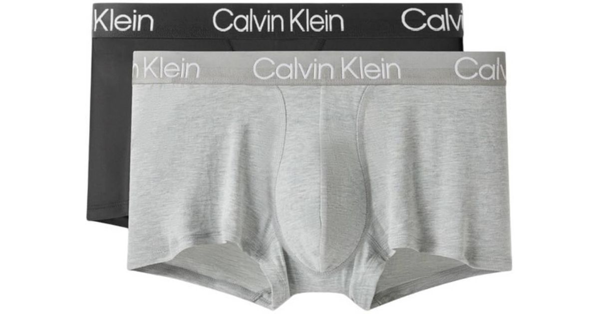 Calvin Klein 2-Pack Cycle Logo Boxer Briefs in Gray for Men | Lyst
