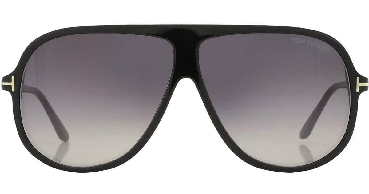 Tom Ford Spencer Smoke Gradient Pilot Sunglasses In Black For Men Lyst