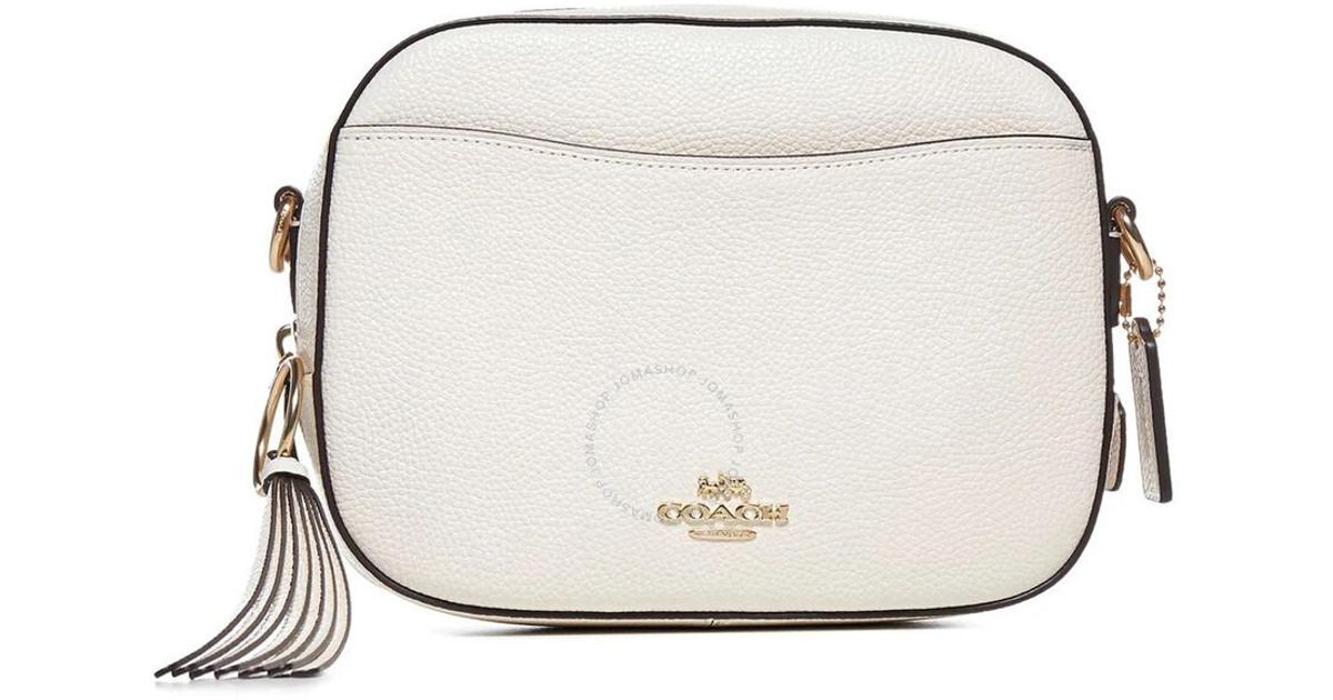 COACH Pebbled Leather Camera Bag in Natural | Lyst UK