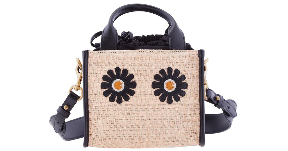 Inoui Edition Woven Daisy Mini Tote Bag in Blue | Lyst