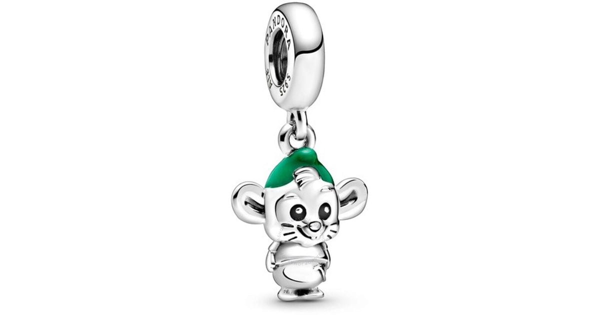 PANDORA Ladies Sterling Disney Cinderella Gus Mouse Dangle Charm in ...