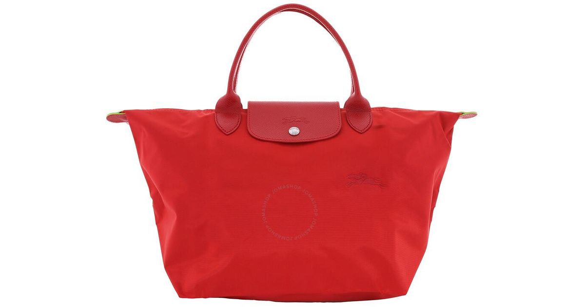 Longchamp Le Pliage M Top Handle Bag in Red | Lyst