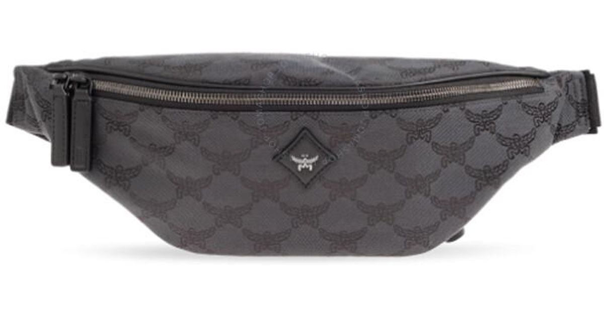 MCM Himmel Lauretos Pattern Fabric Belt Bag in Gray | Lyst