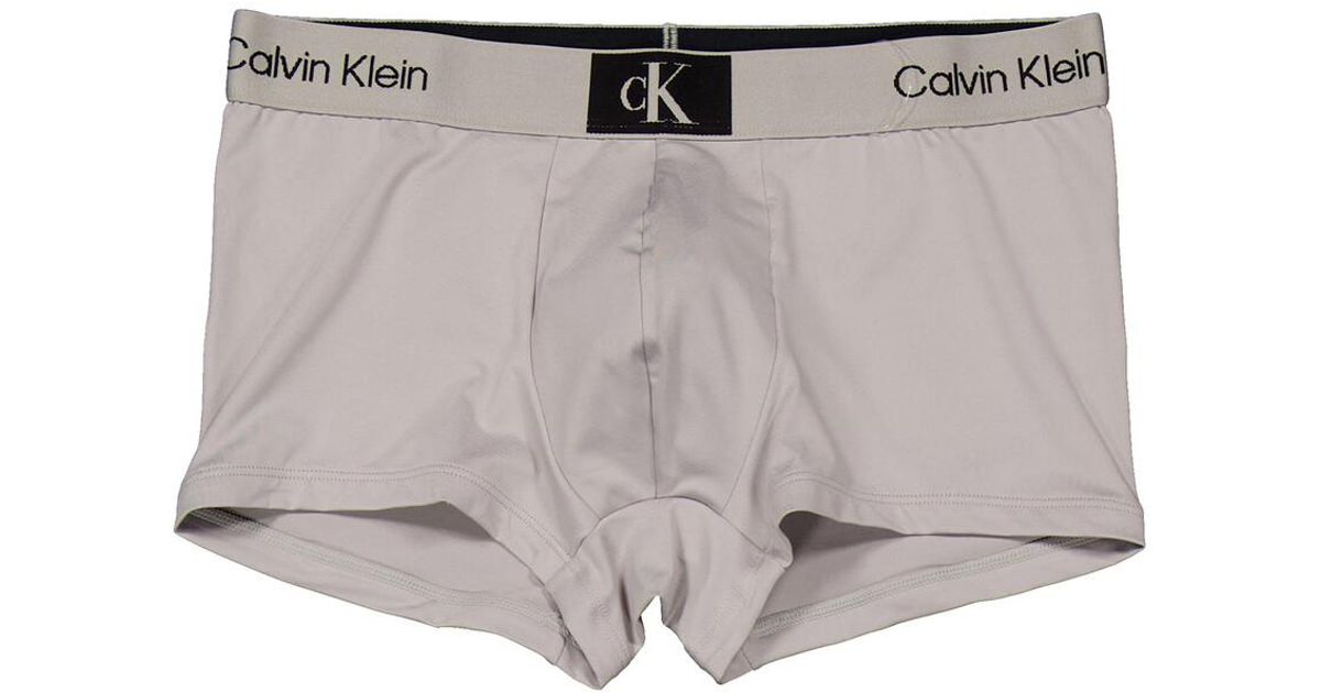 Calvin Klein 1996 Micro Low Rise Logo Trunks in White for Men | Lyst