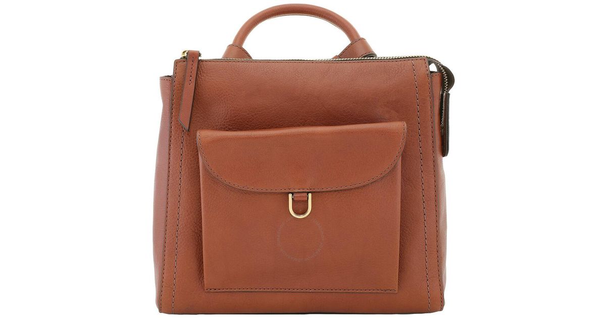 Fossil Small Leather Parker Backpack in Brown | Lyst