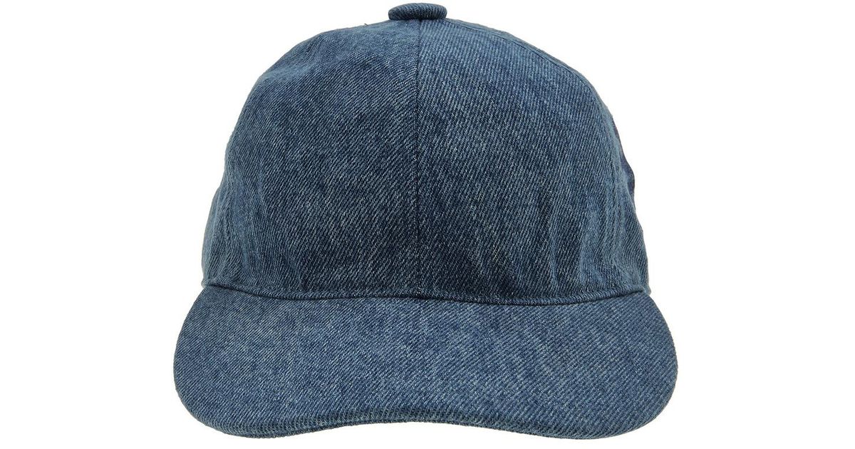 Van Palma Palm Tree Embroidered Denim Baseball Cap in Blue | Lyst