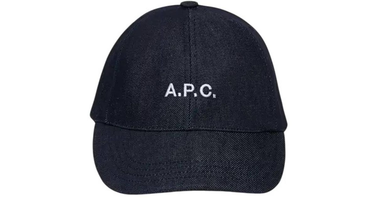 A.P.C. Charlie Embroidered Logo Denim Baseball Cap in Blue for Men | Lyst