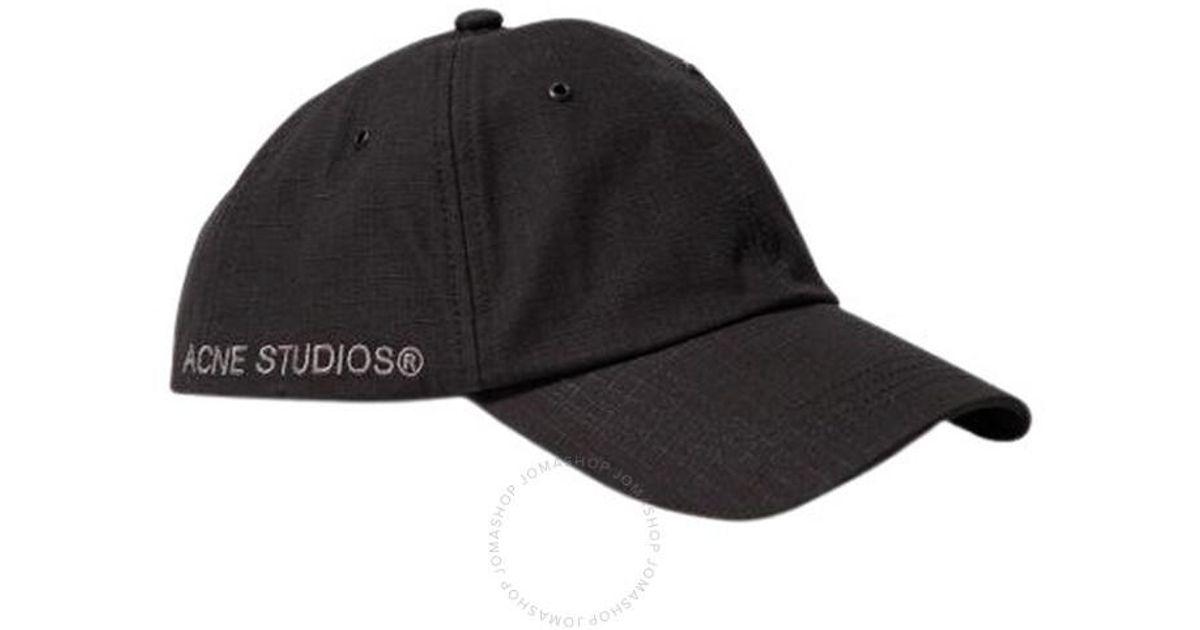 Acne Studios Cotton Ripstop Cap in Black for Men | Lyst UK