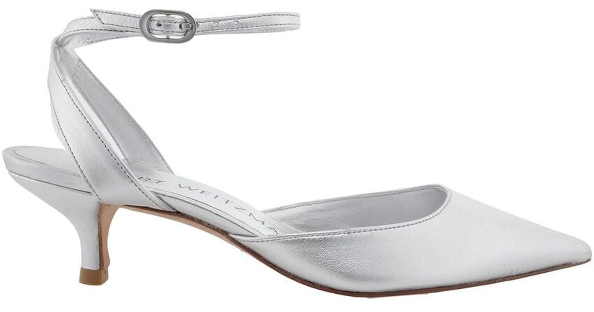 Stuart Weitzman Barelythere 50 Kitten Heel Pumps, Brand Size 35 Us in ...