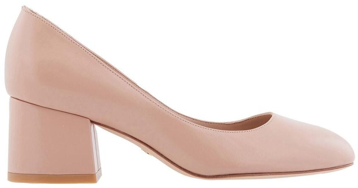Stuart Weitzman Adobe Flareblock 60 Pumps in Pink | Lyst UK
