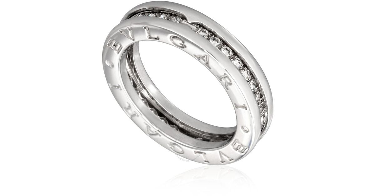 BVLGARI B.Zero1 18K 1-Band Diamond Pave Ring in Metallic for Men | Lyst