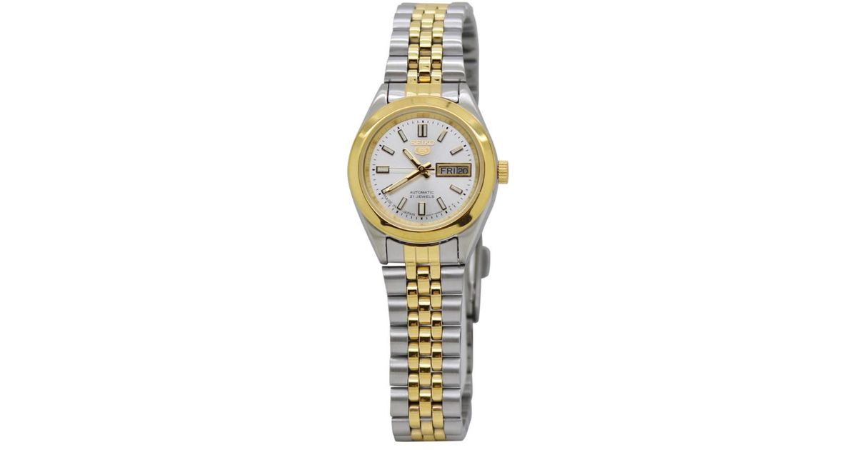 Seiko 5 Automatic Silver Dial Watch in Metallic | Lyst