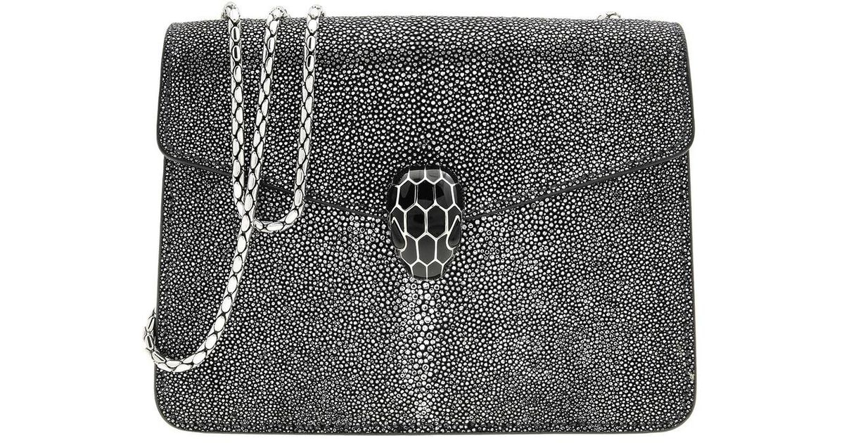 BVLGARI Serpenti Forever Glam Rebel Crossbody Bag in Metallic | Lyst