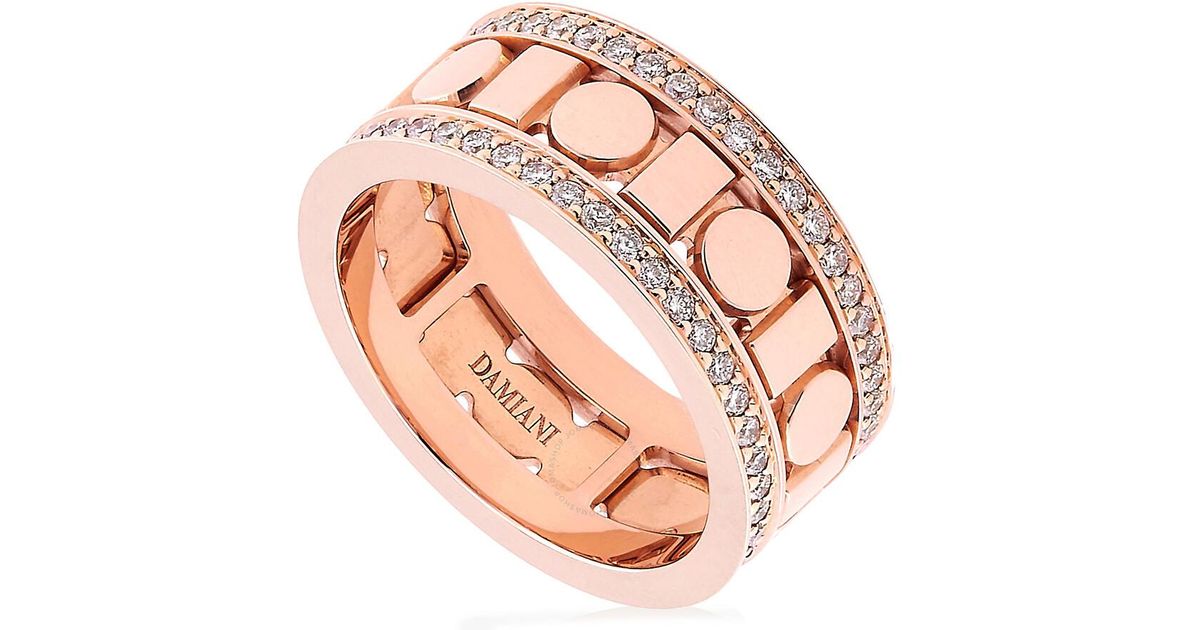 Damiani Belle Epoque Reel Diamond Ring in Pink | Lyst UK