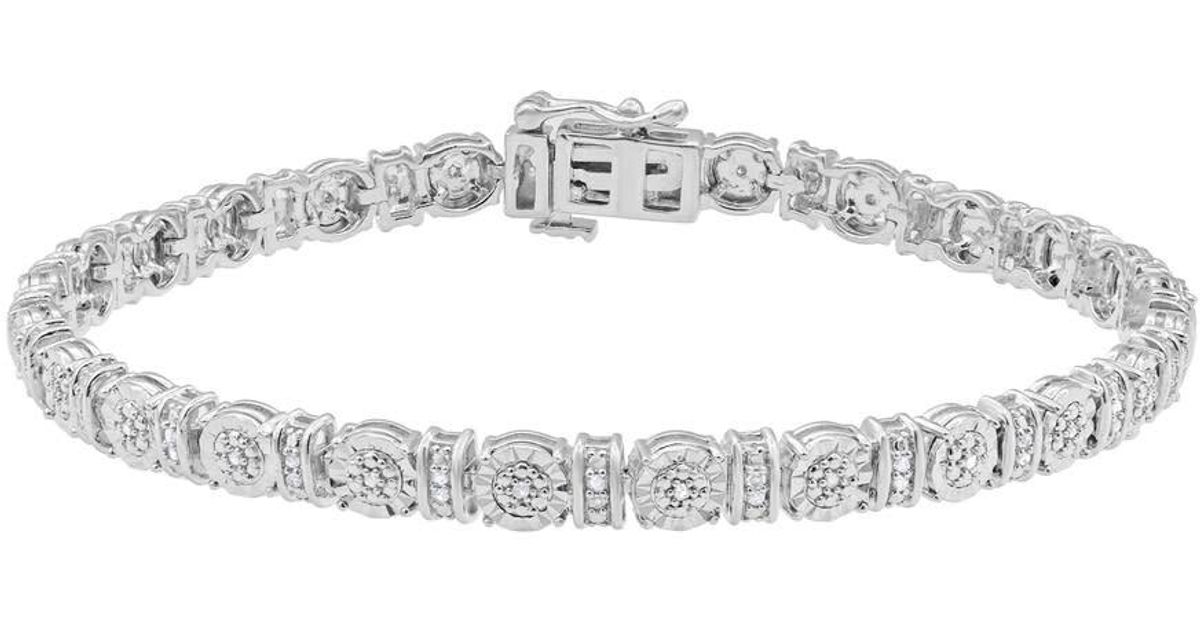 DiamondMuse Diamond Muse 0.25 Carat Diamond, Sterling Illusion Set ...