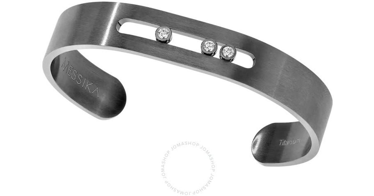 Messika Move Titanium Graphite Diamond Bangle in Metallic for Men | Lyst