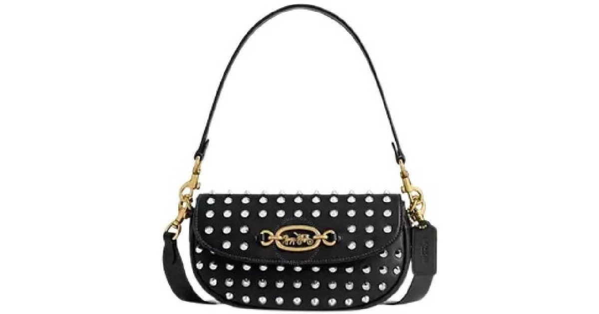 COACH Harley 23 Studded Shoulder Bag in Black | Lyst
