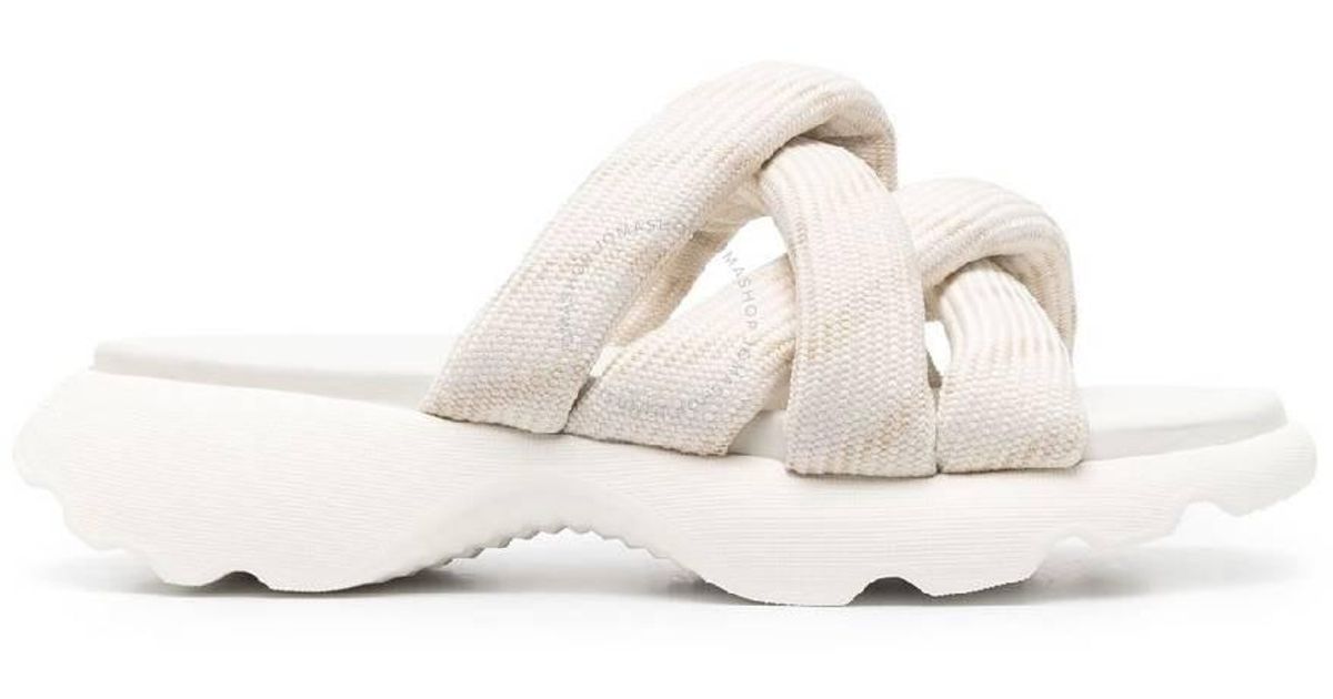 Moncler Cross-Over Rope Strap Sandal, Brand Size 37 (Us in White | Lyst