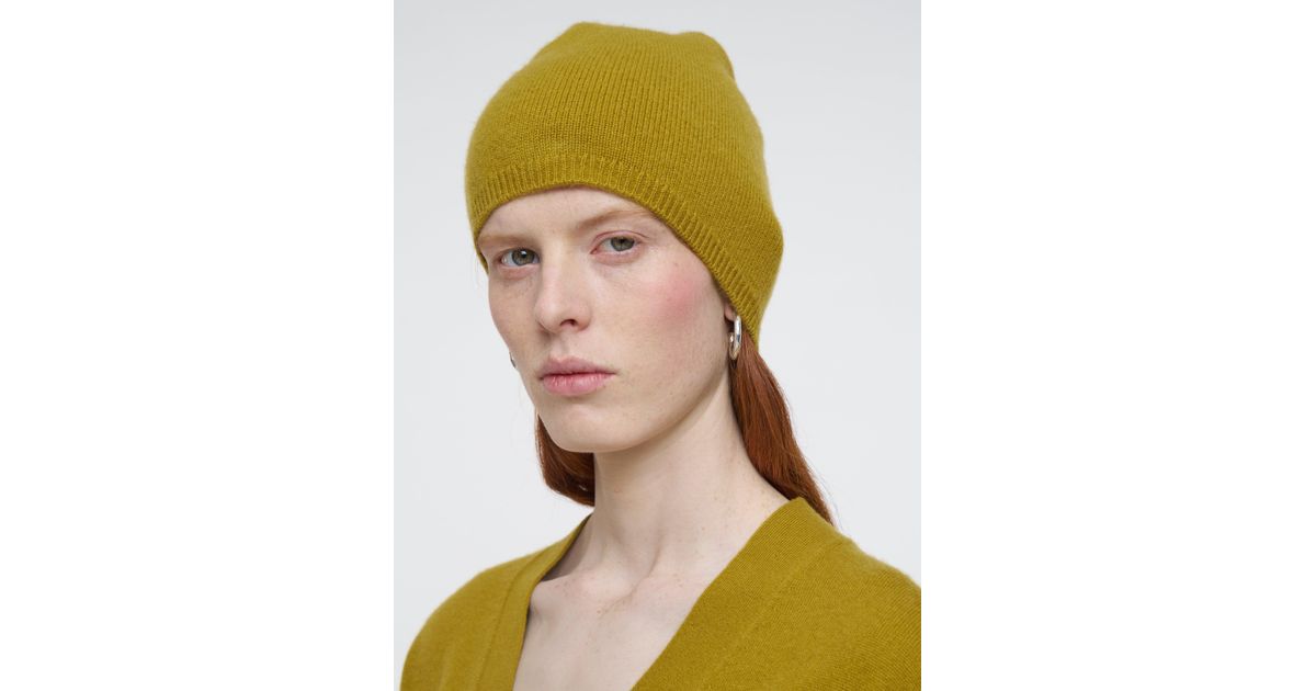 JOSEPH Light Pure Cashmere Hat in Green | Lyst UK