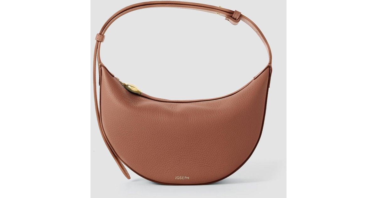 JOSEPH Bean Leather Bag in Brown | Lyst