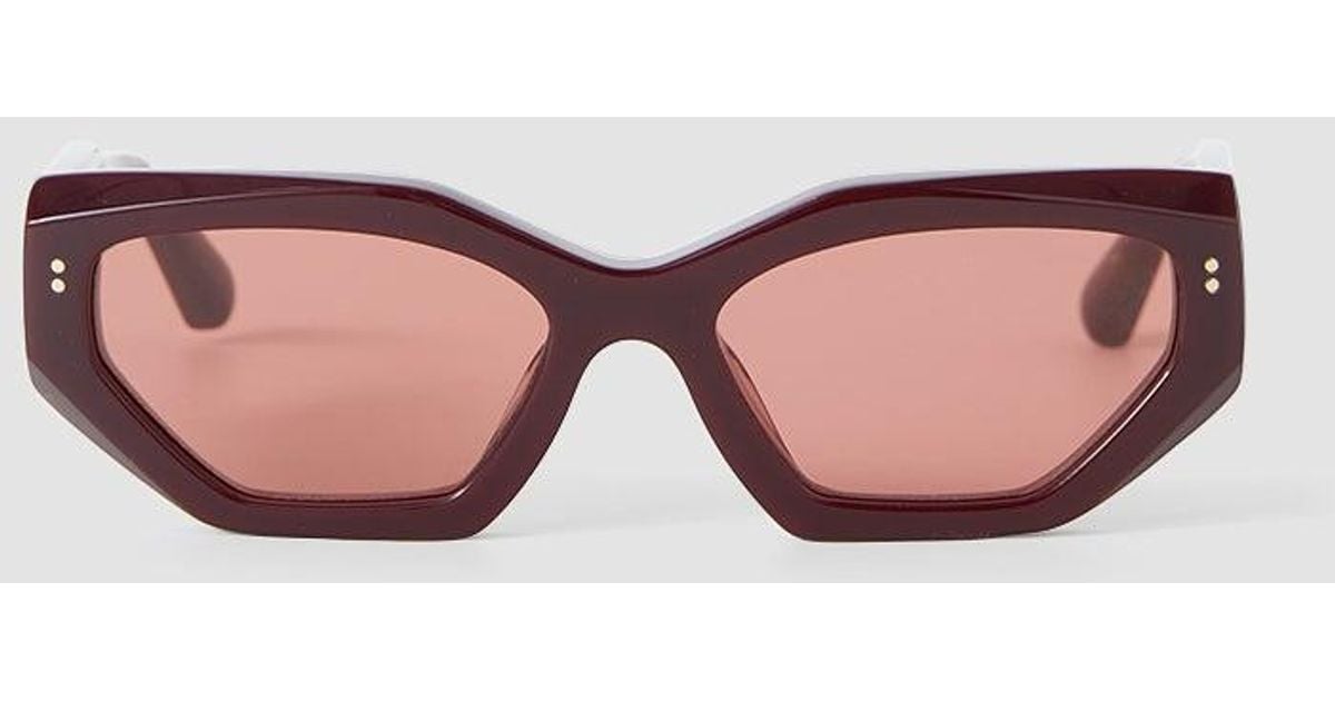 JOSEPH Souk Cat Eye Sunglasses in White | Lyst UK