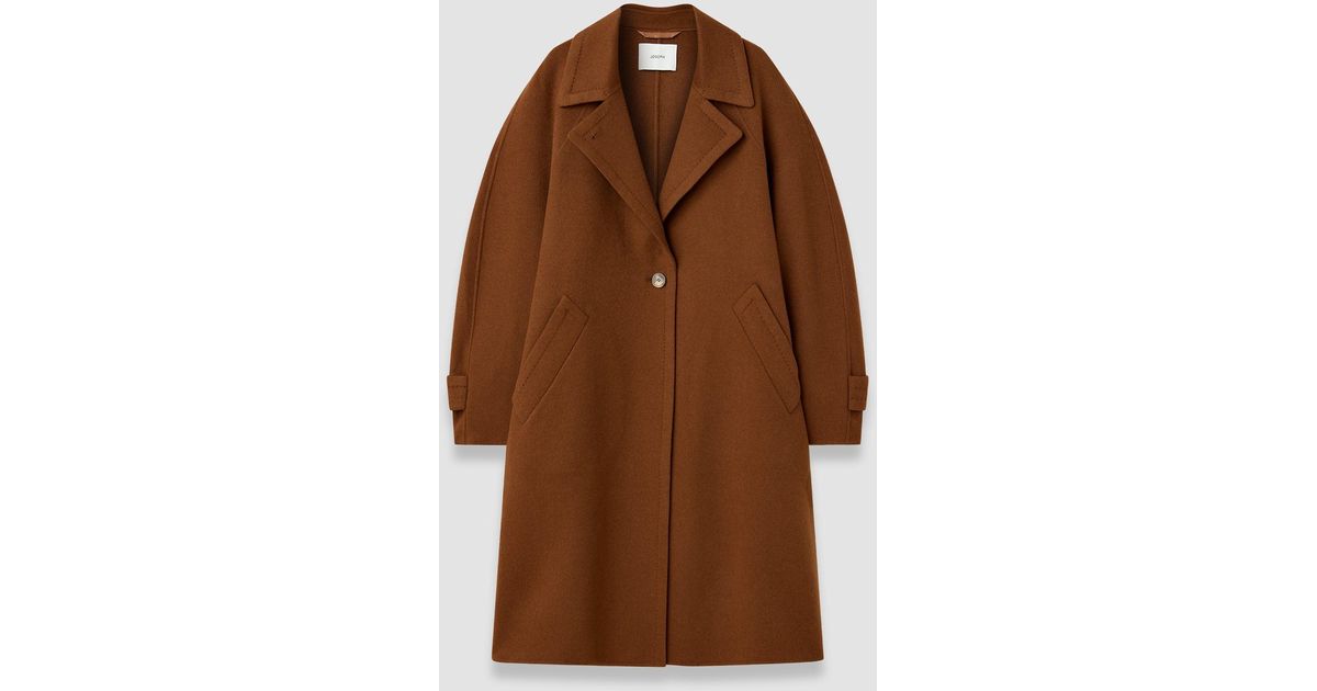 JOSEPH Franco Double Face Cashmere Coat in Brown | Lyst UK
