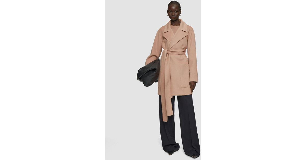 JOSEPH Clemence Double Face Cashmere Coat in Natural | Lyst