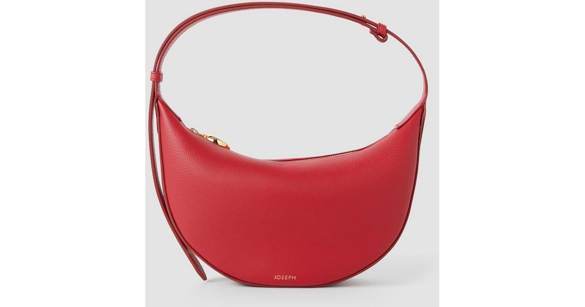 JOSEPH Bean Leather Bag in Red | Lyst UK