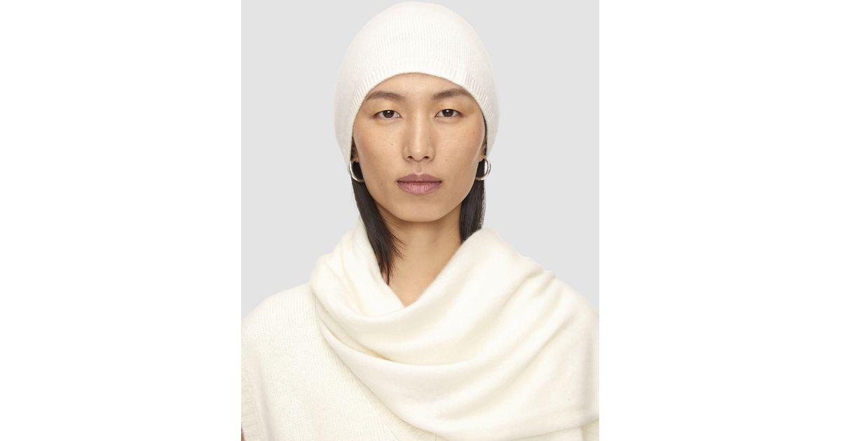 JOSEPH Light Pure Cashmere Hat in Natural | Lyst UK