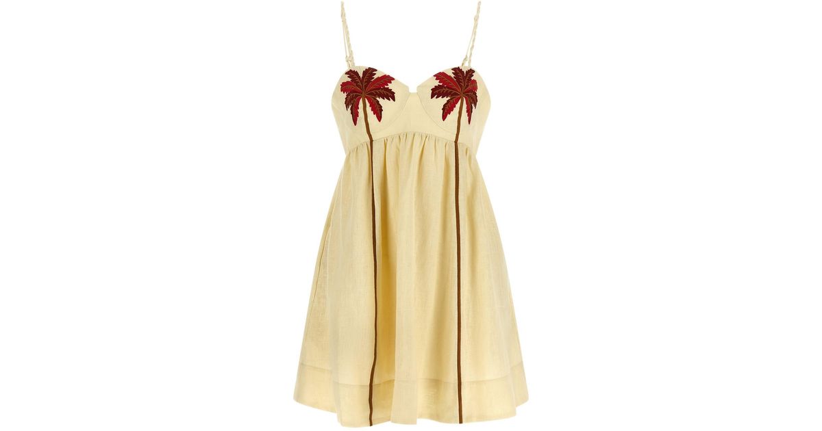 FARM Rio 'coconut Tree' Dress in Natural | Lyst UK