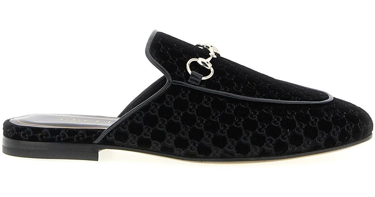 Gucci 'princetown' Slippers in Black | Lyst UK