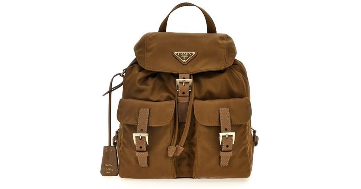 Prada 're-edition 1978 Small' Backpack in Brown | Lyst