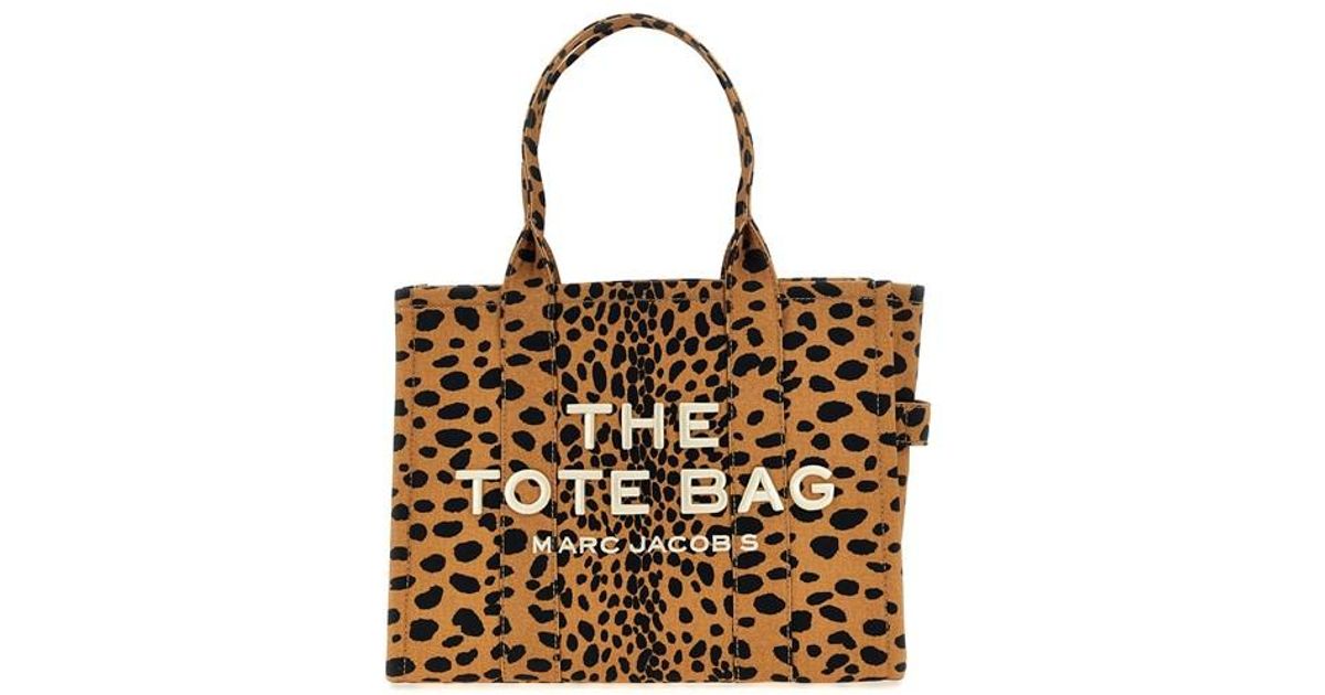 Marc Jacobs 'the Cheetah Canvas Large Tote' Shopping Bag in Metallic | Lyst