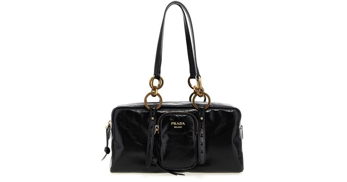 Prada Trunk Hand Bag in Black | Lyst