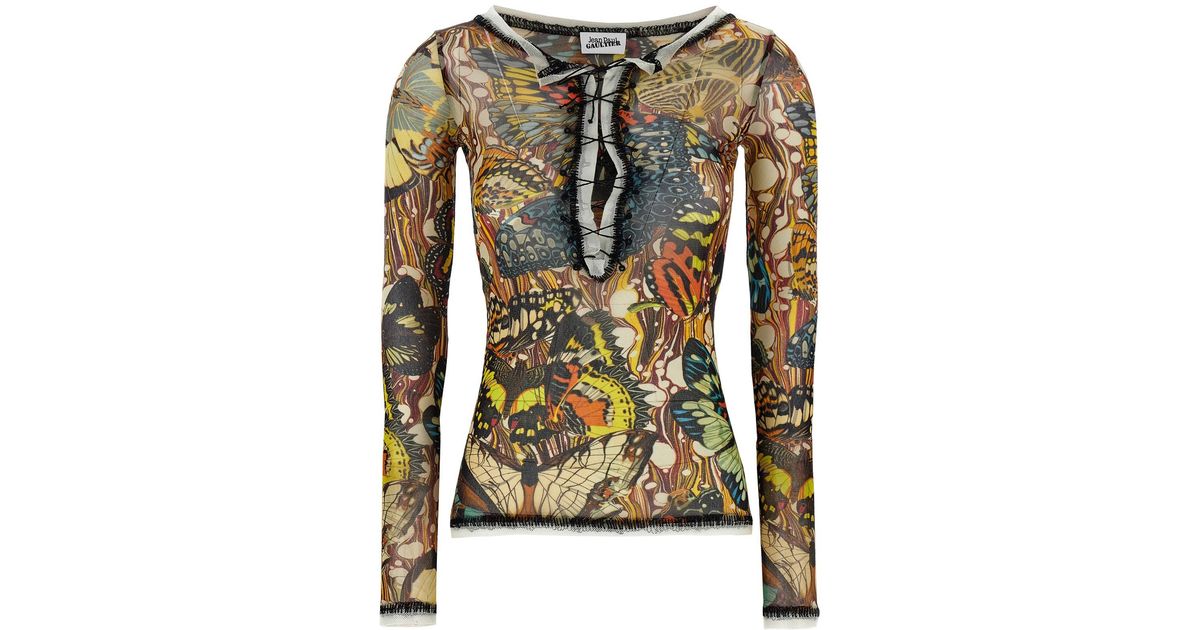 Jean Paul Gaultier 're-edition - The Yellow Butterfly' Cardigan in ...