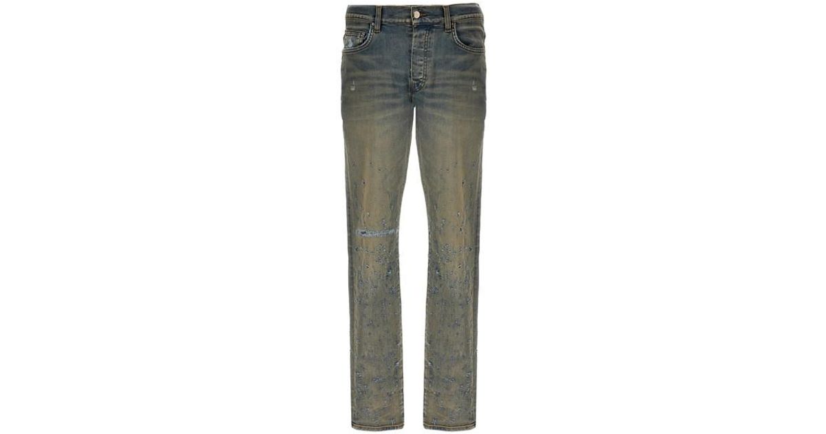 Amiri 'Shotgun Skinny' Jeans in Gray for Men | Lyst