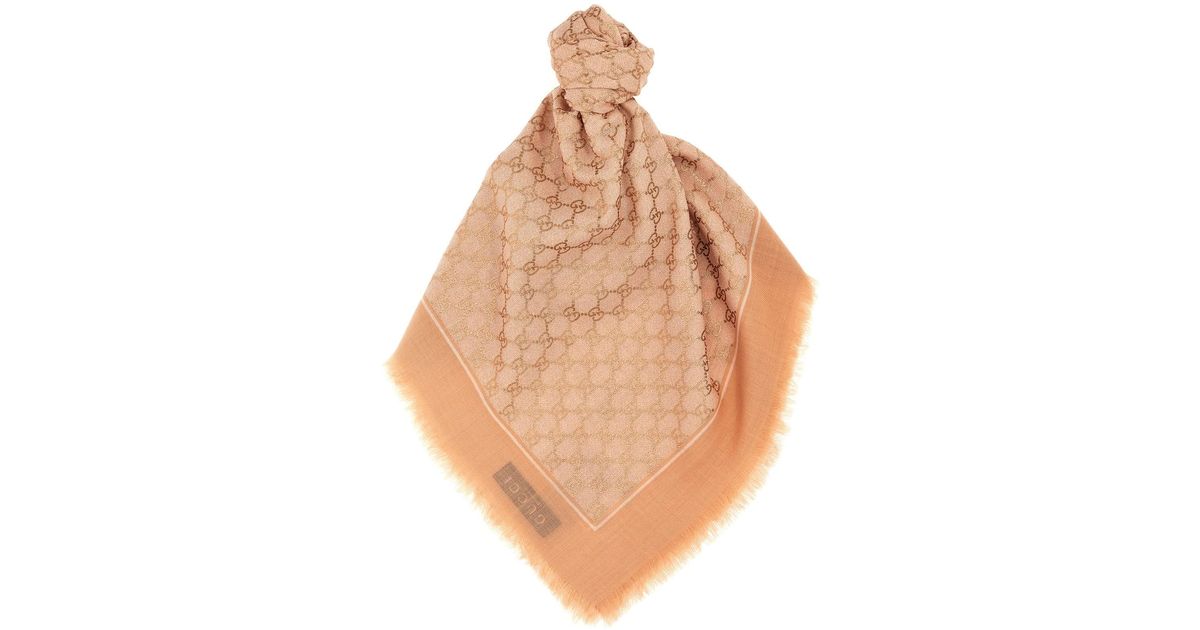 Gucci Gg Lamã Scarf in Natural | Lyst UK