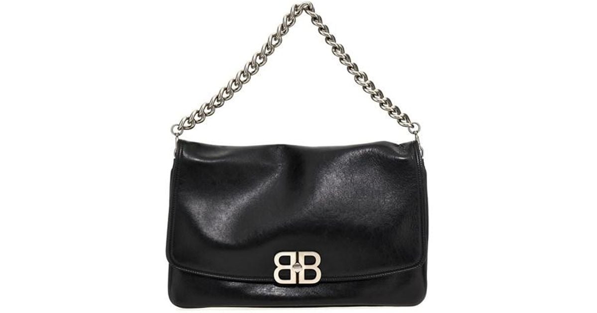 Balenciaga 'bb Soft Flap' Shoulder Bag in Black | Lyst