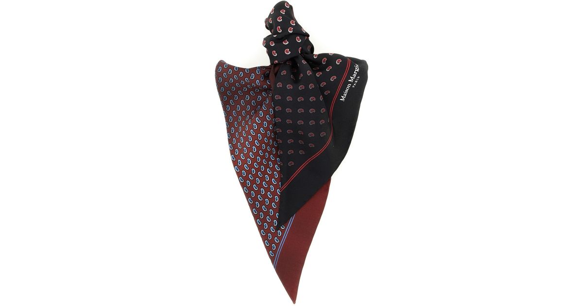 Maison Margiela Paisley Print Double-sided Scarf in Black for Men | Lyst UK