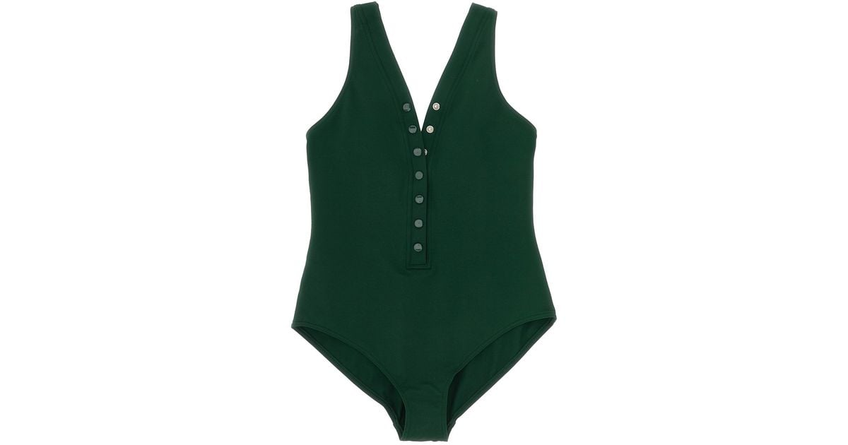 Eres 'icône' One-piece Swimsuit in Green | Lyst UK