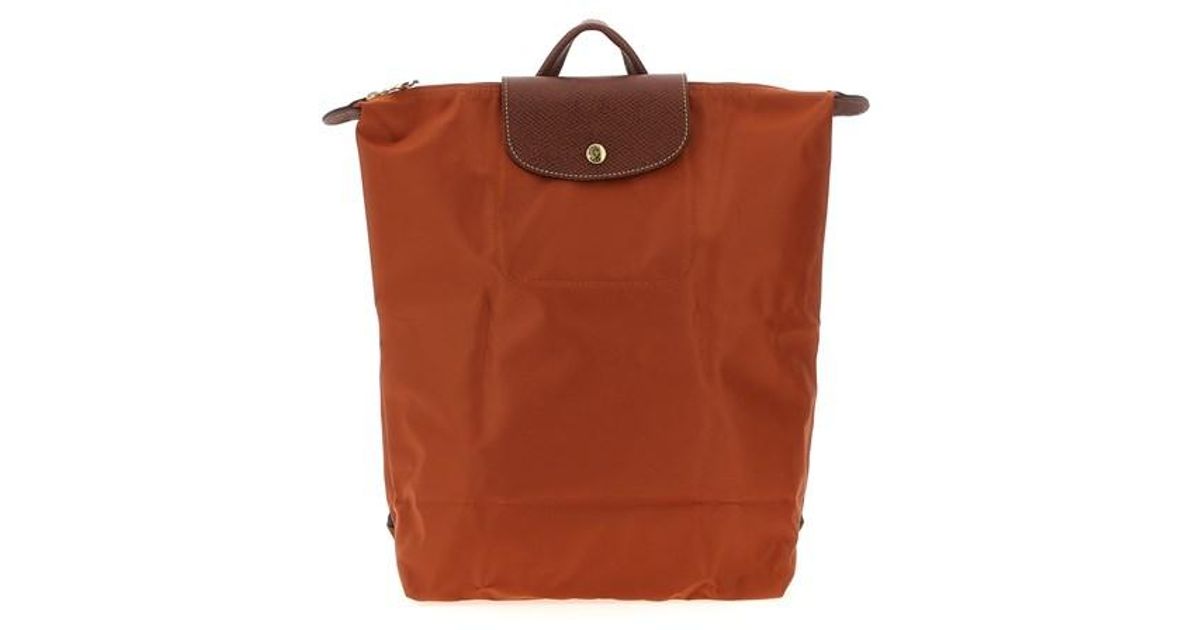 Longchamp 'm Le Pliage Original' Backpack in Red | Lyst