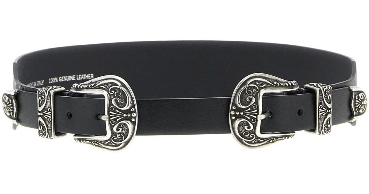 Golden Goose 'double Buckle' Belt in Black | Lyst UK