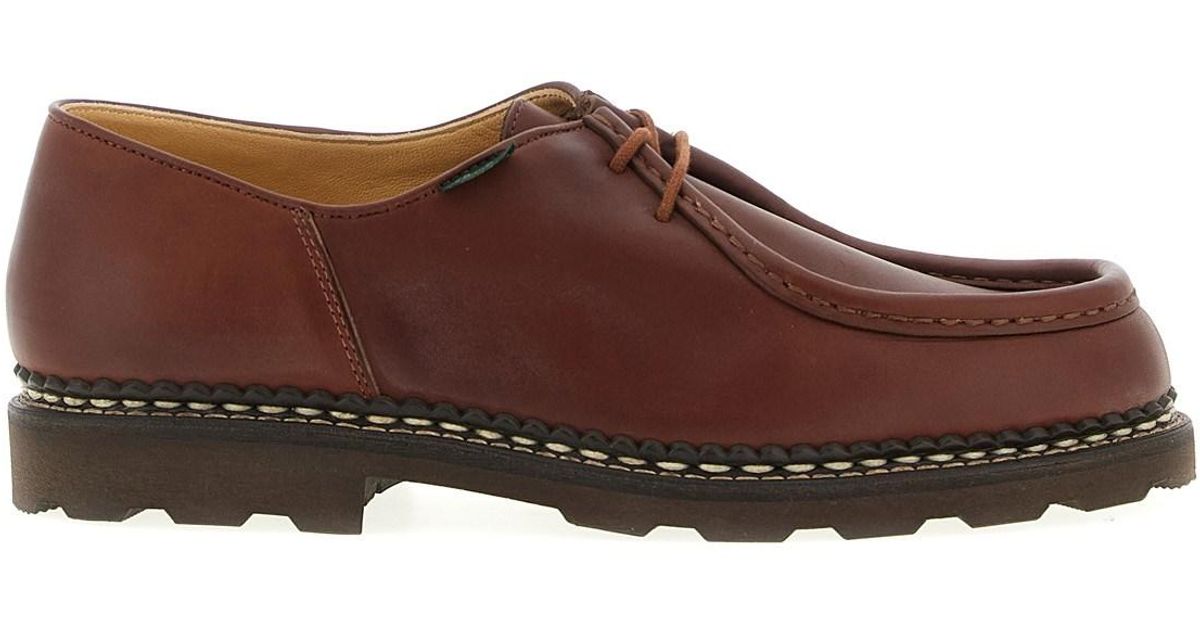 Paraboot 'michael' Derby Shoes in Brown for Men | Lyst UK