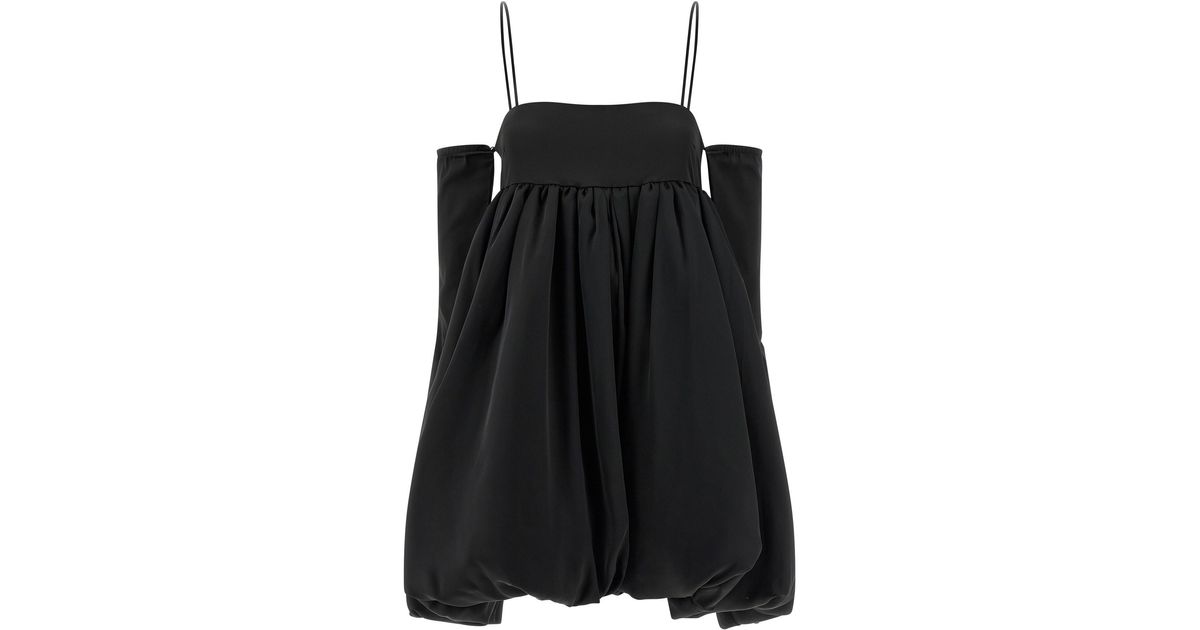 ROTATE BIRGER CHRISTENSEN 'Satin Le Bubble' Dress in Black | Lyst UK