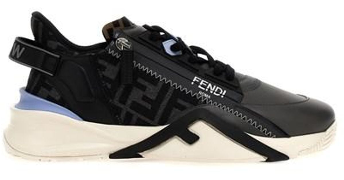 Fendi ' Flow' Sneakers in Black for Men | Lyst