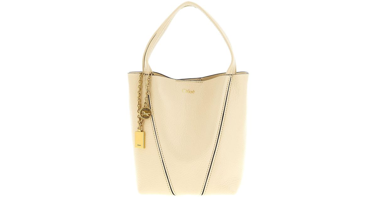 Chloé Spin' Handbag in Natural | Lyst UK