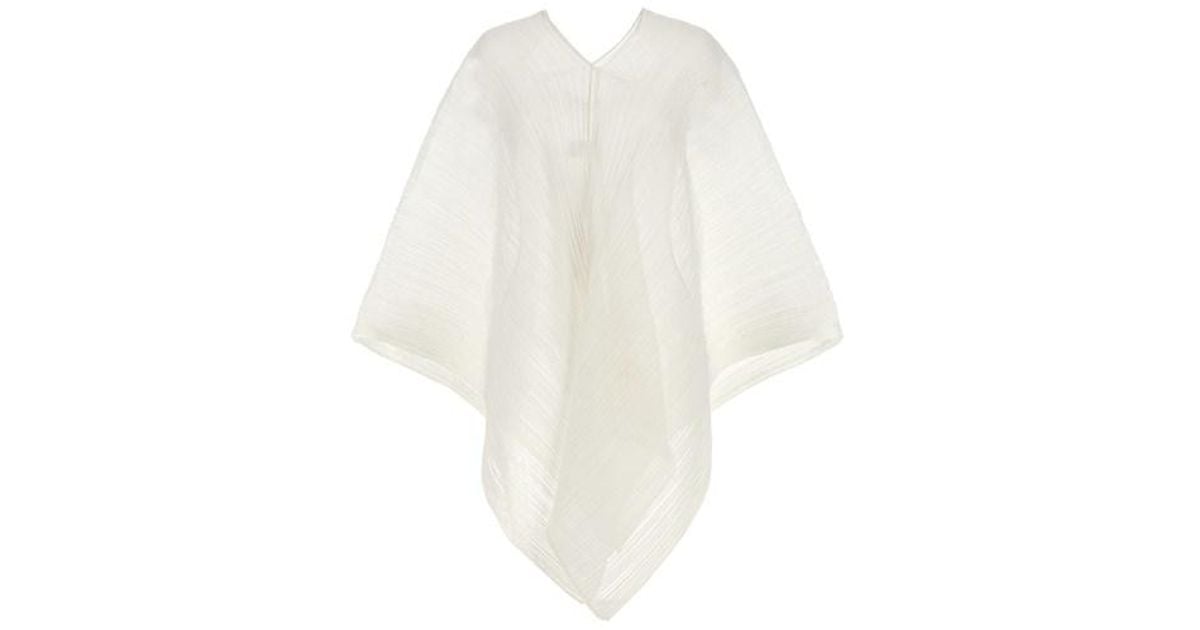 Pleats Please Issey Miyake 'basic Madame-t' Stole in White | Lyst