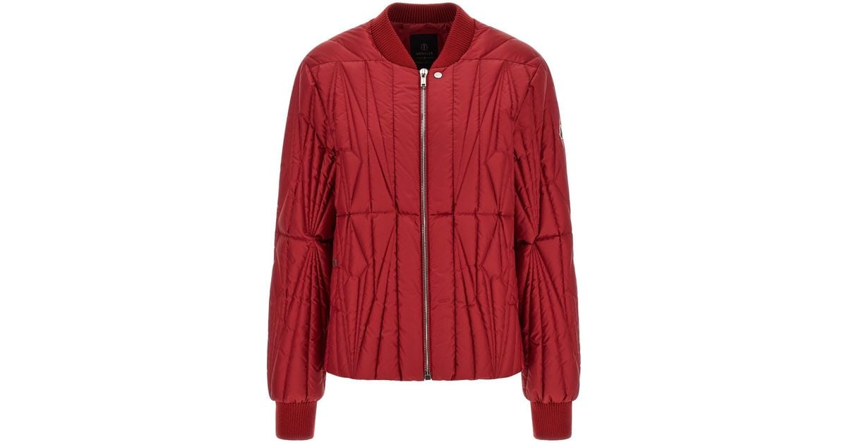 Rick Owens Moncler + 'geocamo Flight' Down Jacket in Red | Lyst UK