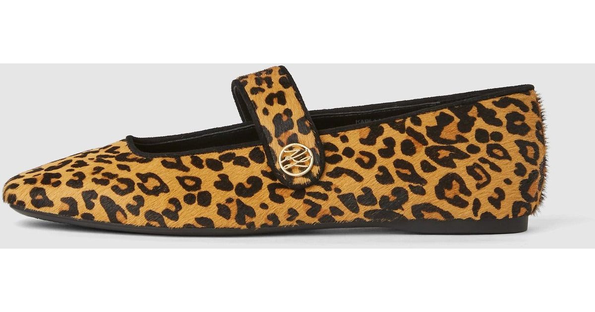 Karl Lagerfeld Konnie Mary Jane Pumps in Natural | Lyst UK