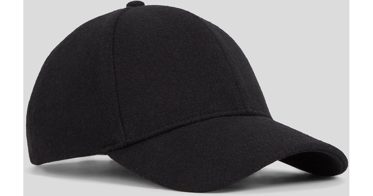 Karl Lagerfeld K/ikonik Wool Cap in Black for Men | Lyst UK